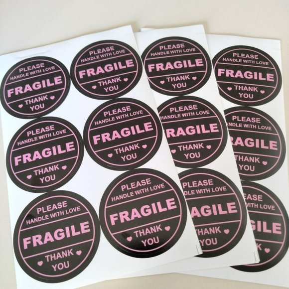 Office | 3 Pcs Blackpink Fragile Handle With Love Round 2 Stickers ...